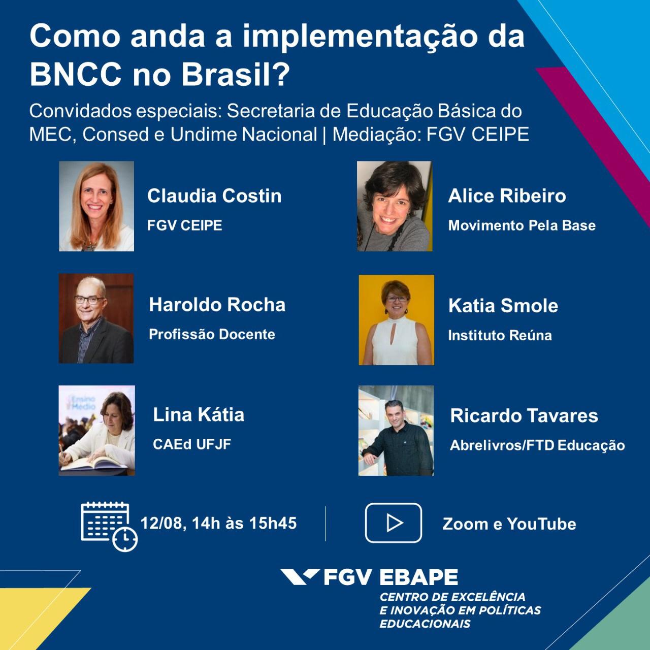 FGV discutirá a implementação da BNCC em webinário - Conviva Educação